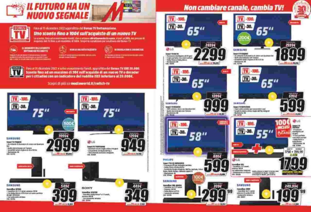 Volantino MediaWorld "tv Mania" pieno di sconti favolosi che ...